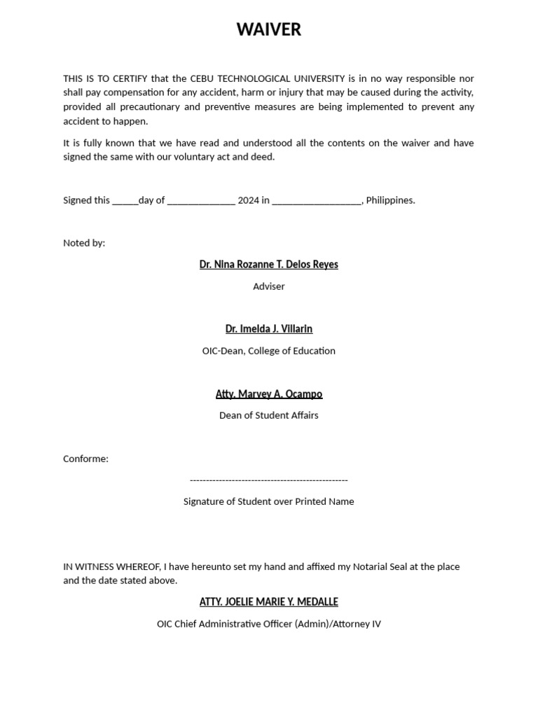WAIVER | PDF