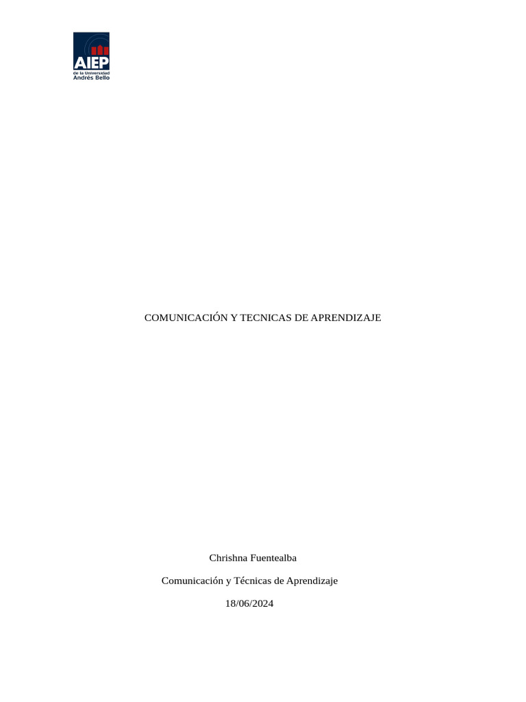 Informe de Comunicación y Tecnicas de Aprendizaje | PDF | Trabajo Social