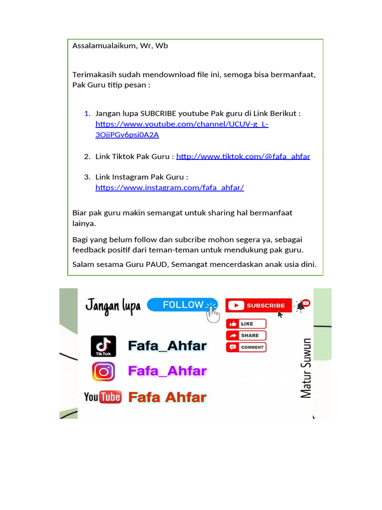 Rapot Kurikulum Merdeka PAUD 2024 | PDF