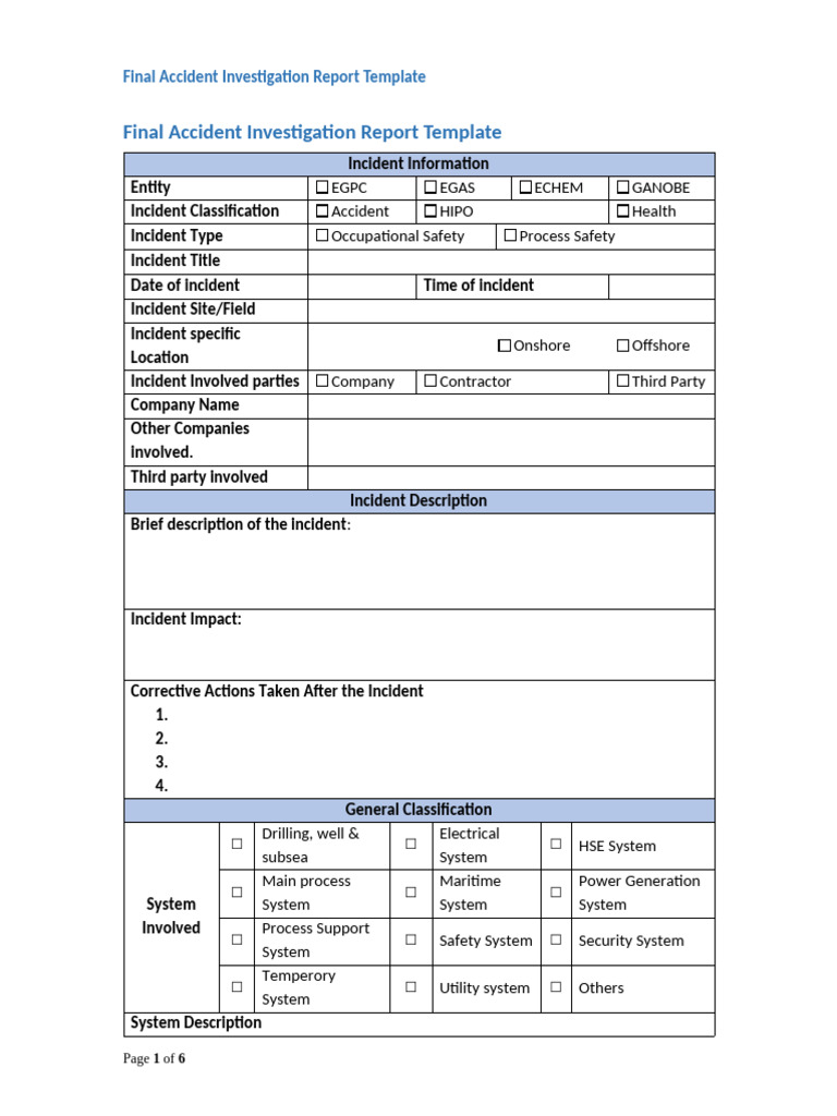 Final_Accident_Investigation_Report_Template | PDF | Risk | Transport