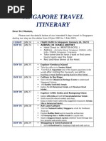 Japan 7-Day Visa Itinerary Sample | PDF