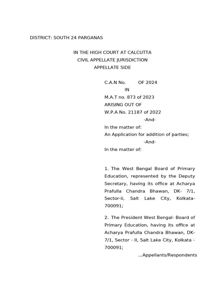 Arijit Sarkar-Primary D.Ed-application For Addition | PDF