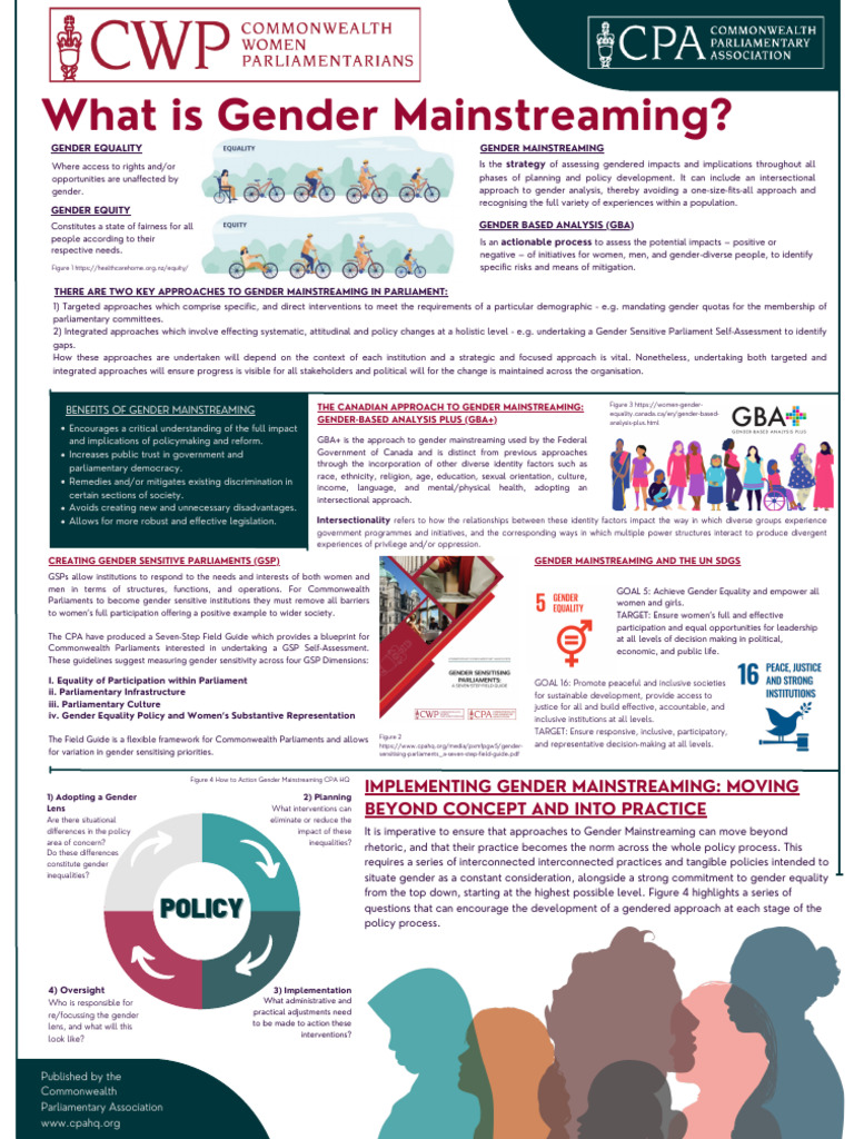CWP Gender Mainstreaming Final | PDF | Gender Mainstreaming | Gender
