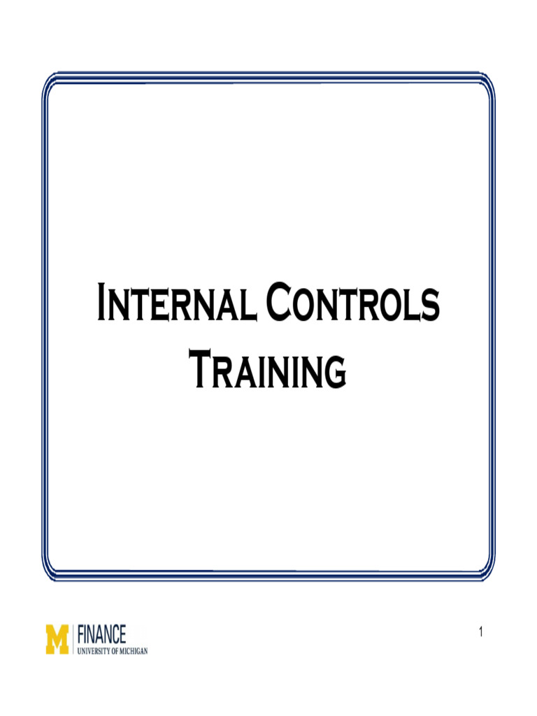 IC Training | PDF | Internal Control | Internal Audit