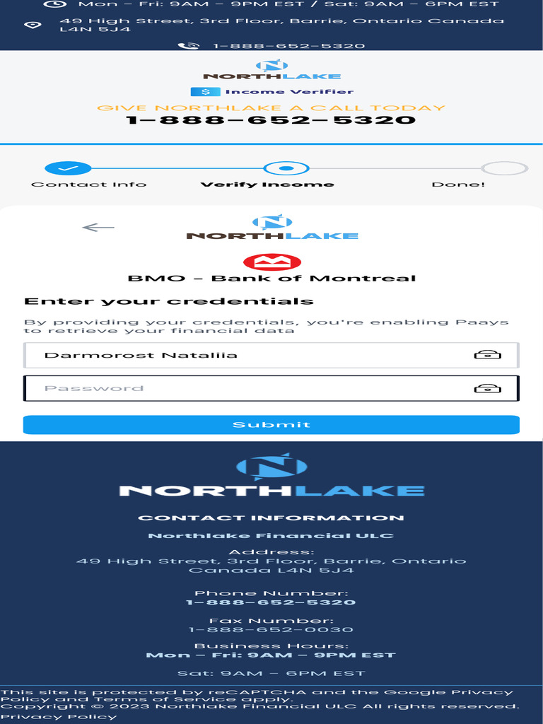 Northlake Financial Contact Info | PDF