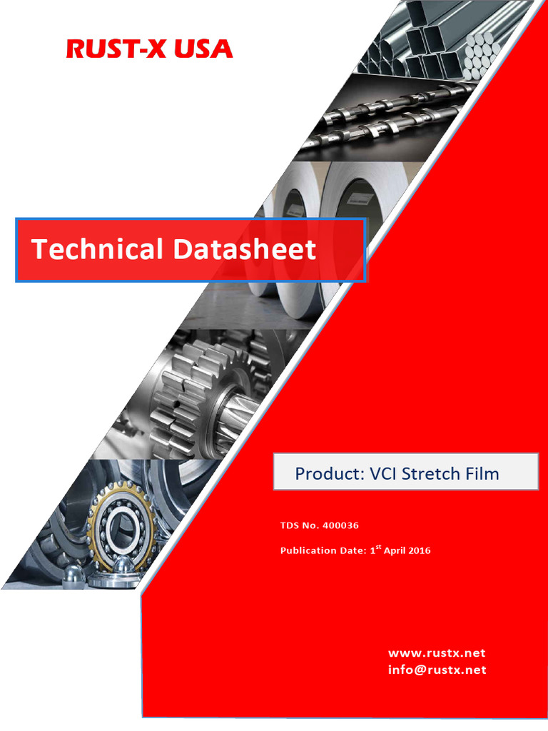 VCI Stretch Film Technical Datasheet | PDF | Corrosion | Metals