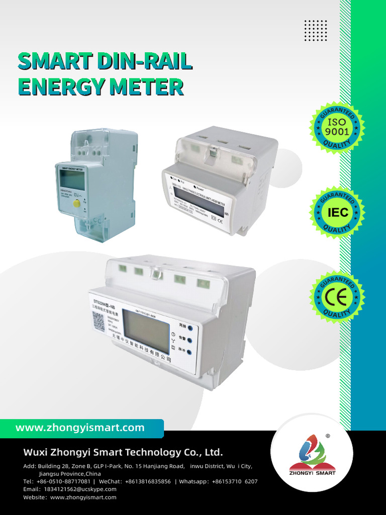 13.smart Din-Rail Energy Meter | PDF | Mains Electricity | Electrical Grid