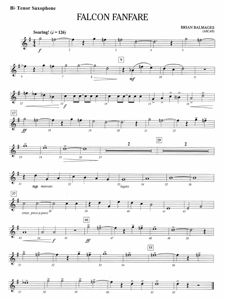 10. Falcon Fanfare - Tenor Sax | PDF