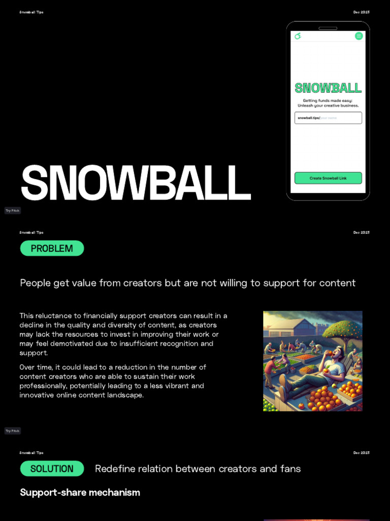 Snowball-Pitch-Deck-2023 | PDF | Social Media | Popular Culture & Media ...