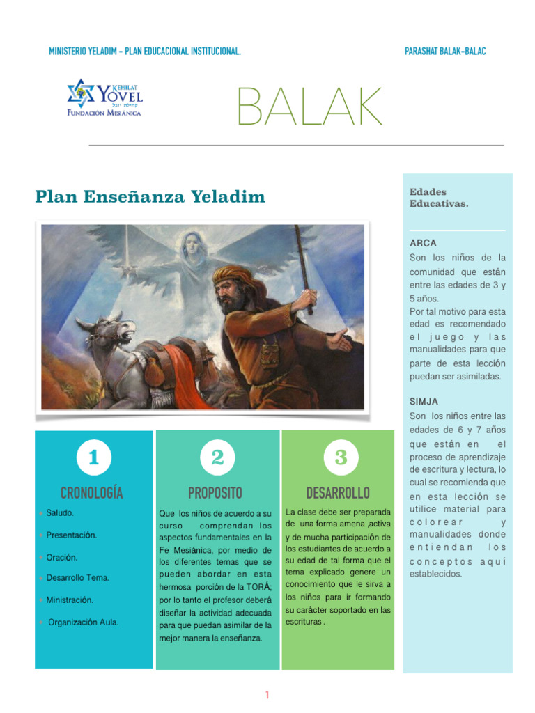 40 Parashat Balak | PDF | Maestros | Lección