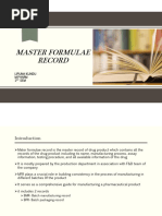 Understanding Master Formula Record (MFR) | PDF | Packaging And ...