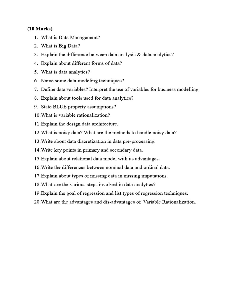 DA Questions | PDF