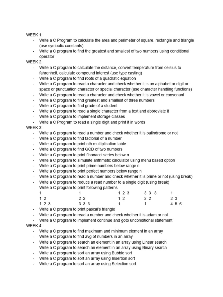 PPS Lab-WEEK 2.docx | PDF | String (Computer Science) | Mathematics