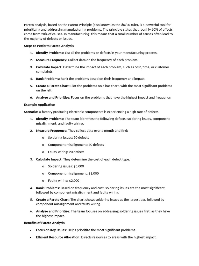 Pareto analysis | PDF | Pareto Efficiency