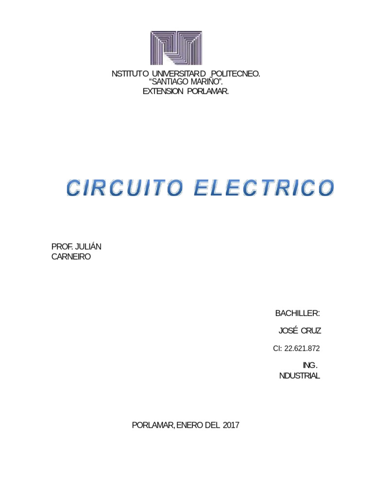 PDF Circuito Electrico | PDF | Corriente eléctrica | Electricidad