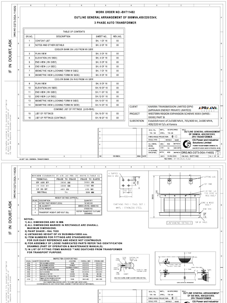 CGT3-OGA-11482Q_OUTLINE_GENERAL_ARRANGEMENT_SH1_SH16 | PDF