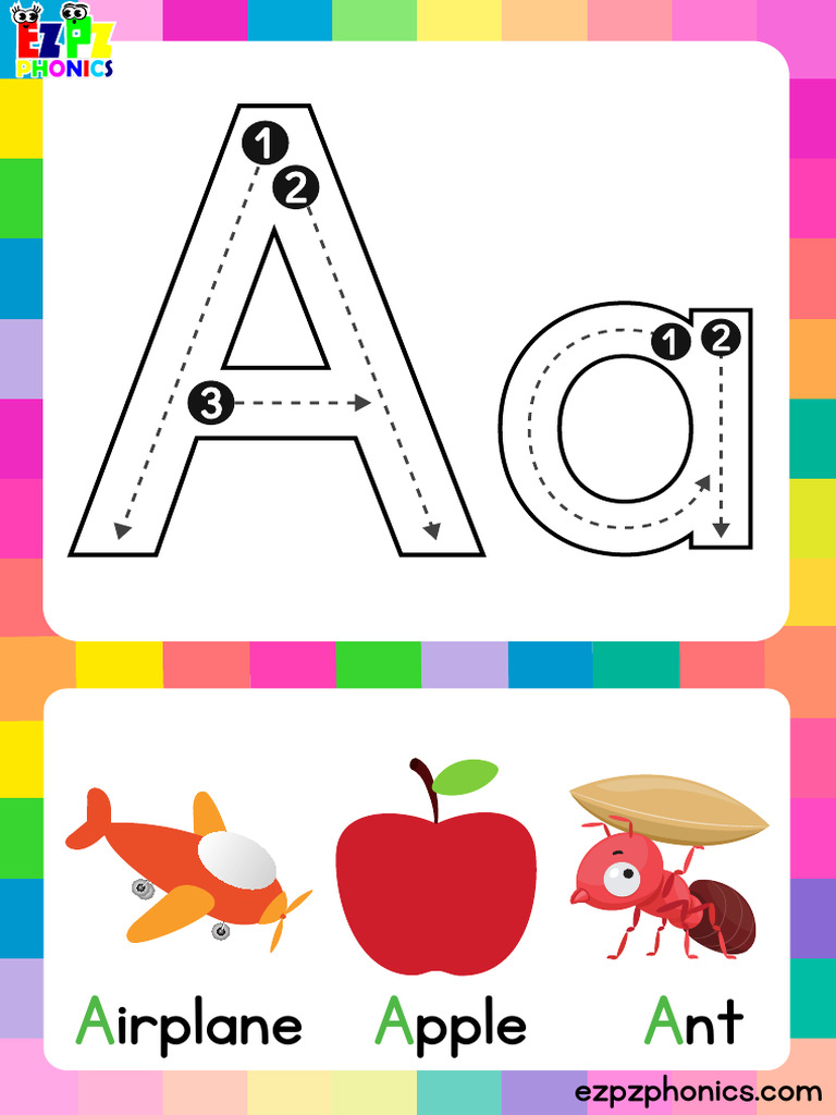 Trace ABC Tracing Phonics Alphabet Flashcards | PDF