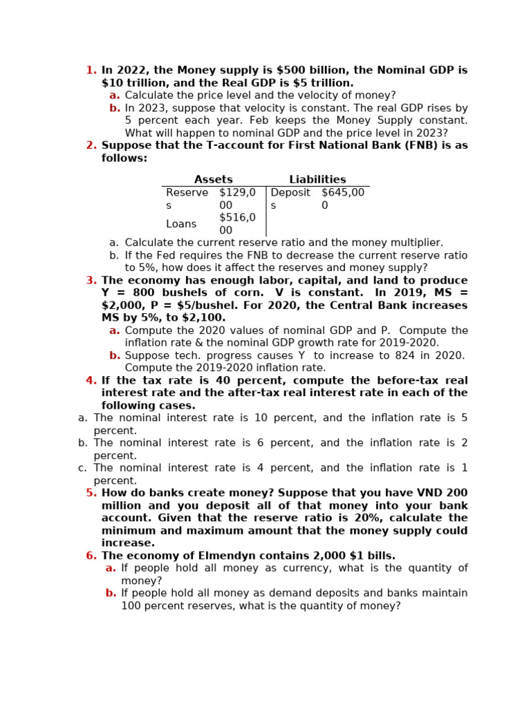 Lecture 6 + 7 | PDF | Money | Money Supply