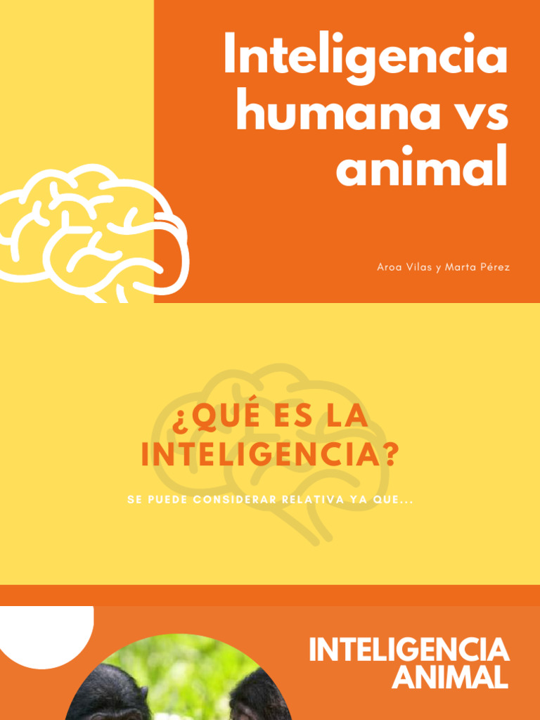 Comparativa de Inteligencia Humana y Animal | PDF