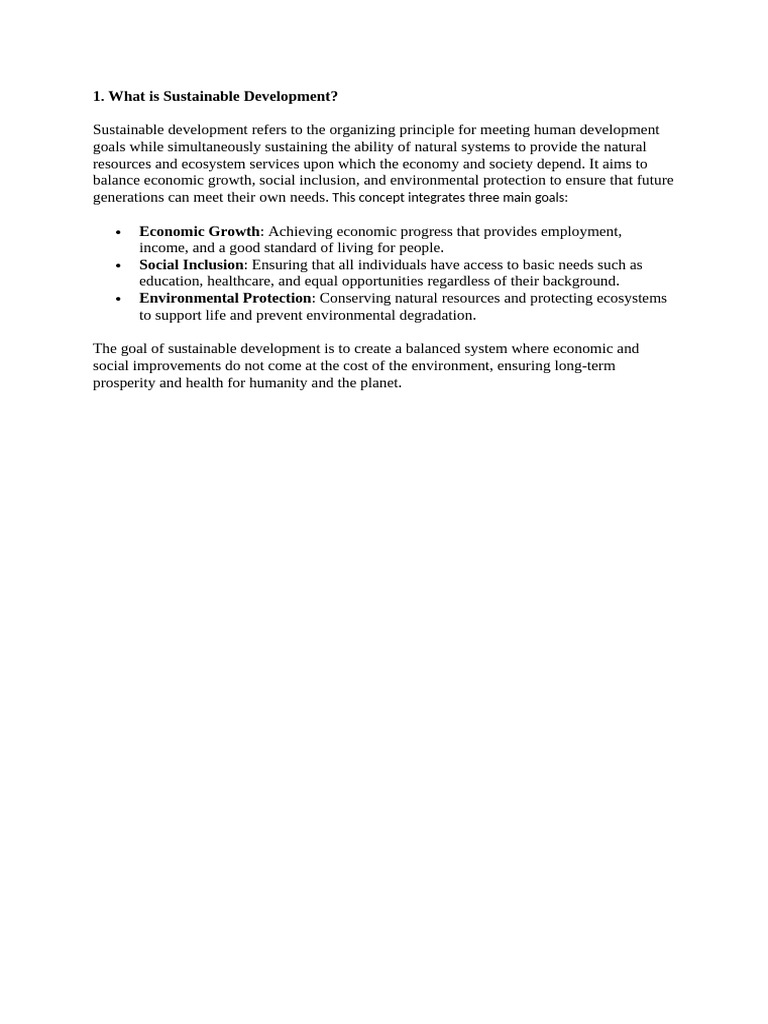 Defining Sustainable Development in Geography | PDF | Sustainability ...