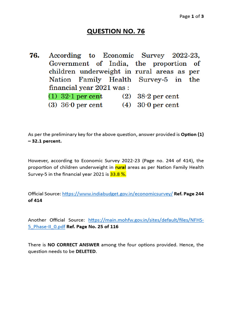 Q-76, Paper-1 - Objection | PDF