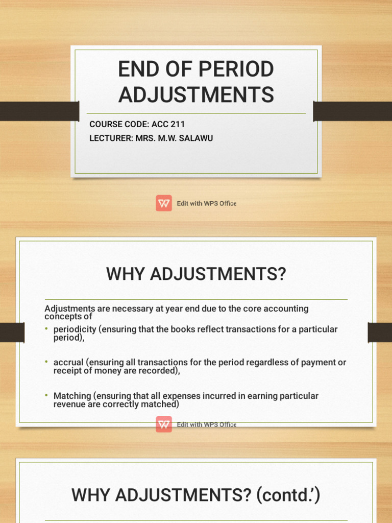Year-End Adjustments in Accounting | PDF | Depreciation | Debits And ...