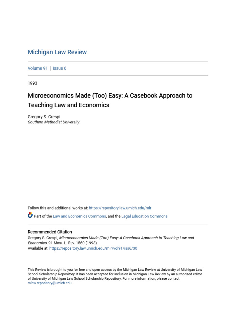 Microeconomics Made (Too) Easy - A Casebook Approach To Teaching | PDF ...