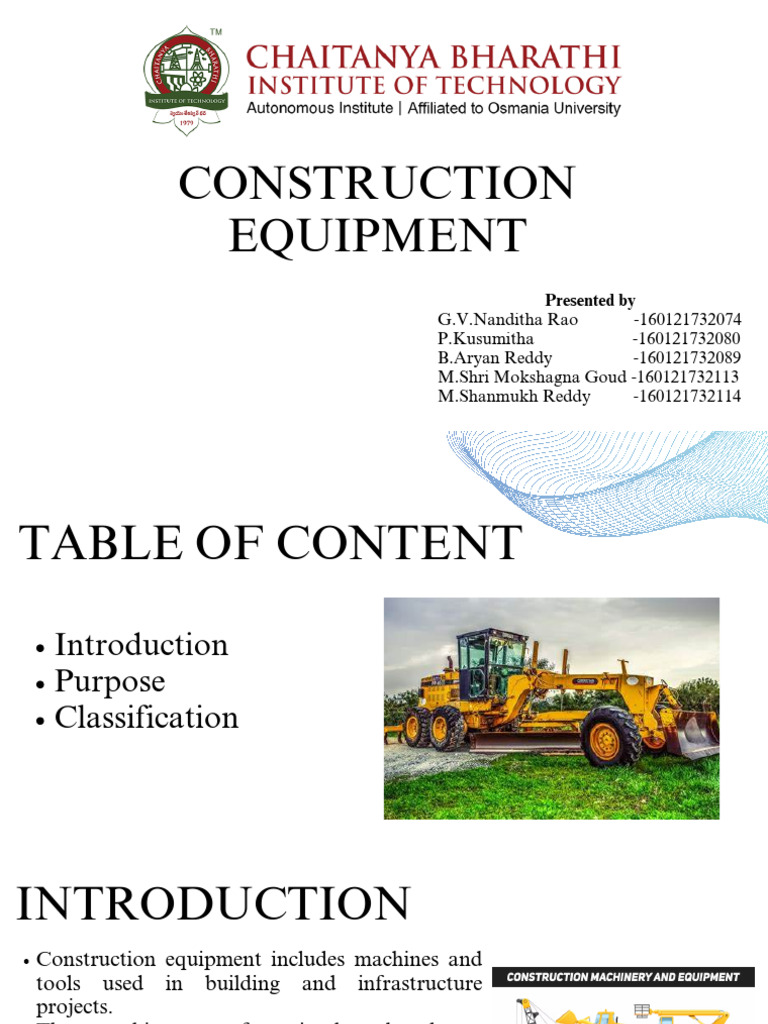 Construction Equipment | PDF | Heavy Equipment | Crane (Machine)