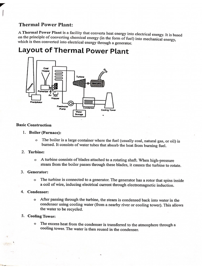 Thermal Power Plant | PDF