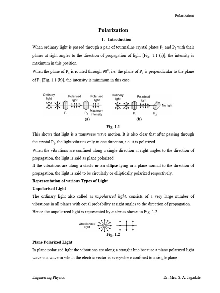 Polarization | PDF | Polarization (Waves) | Waves