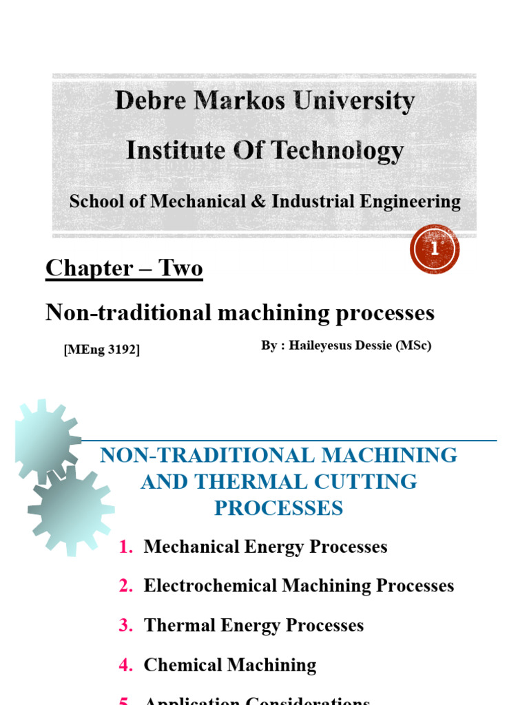 Chapter-Two Non-Traditional Machining Processes | PDF