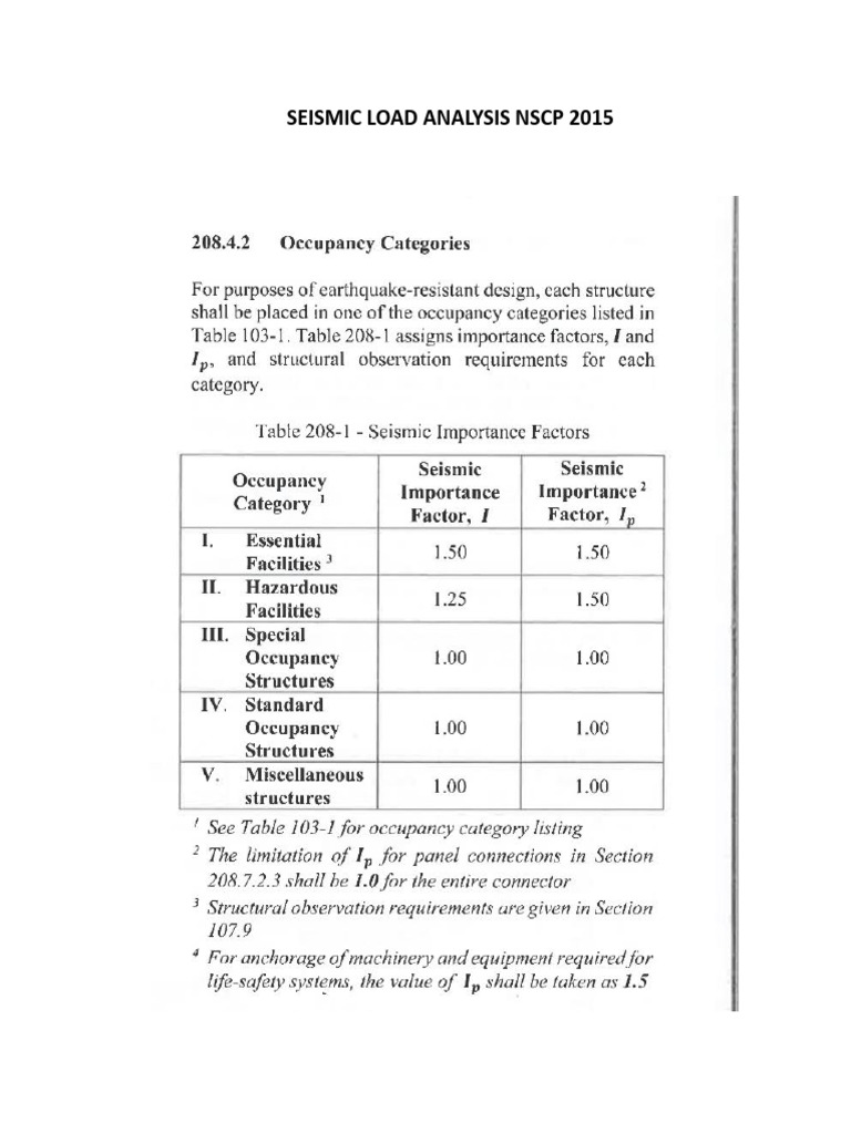 SEISMIC-LOAD-ANALYSIS-NSCP-2015 | PDF
