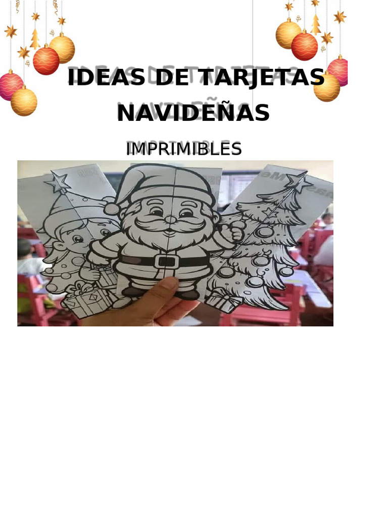 Tarjetas Navideñas Imprimibles-Recurso | PDF