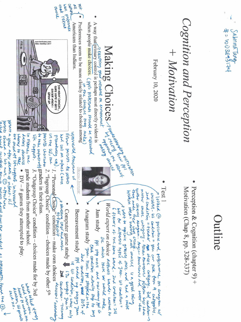 Cognition, Perception, And Motivation | PDF