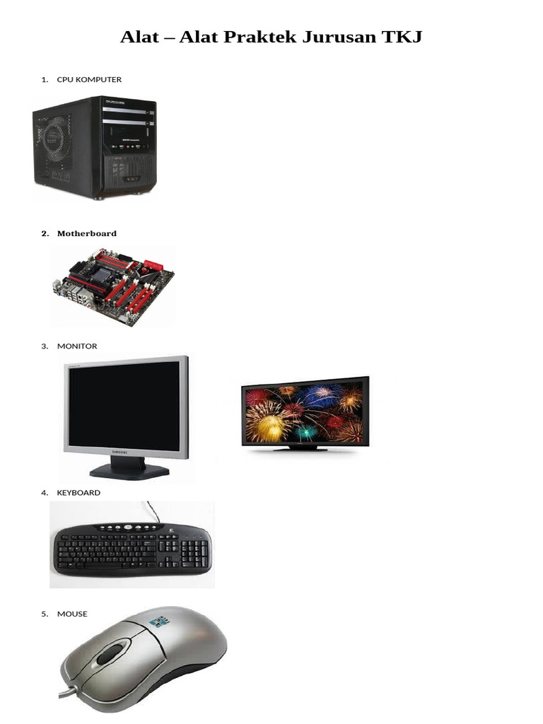 Alat-Alat Praktek Jurusan TKJ | PDF