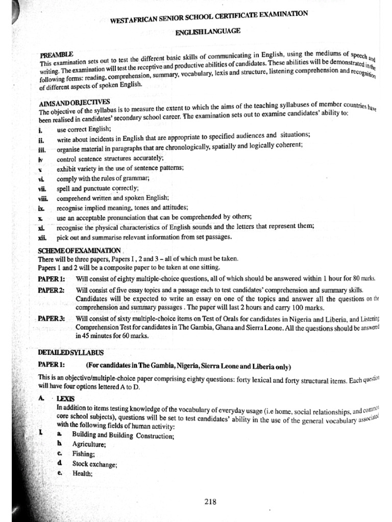 English Syllabus | PDF