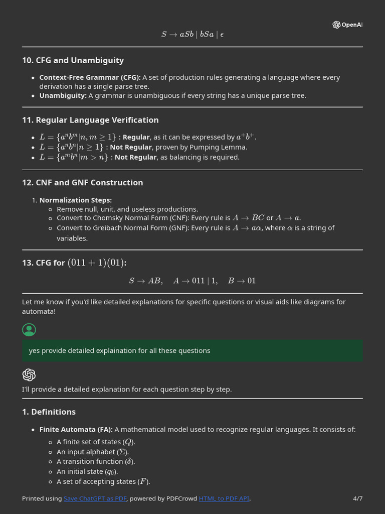 ToC Assignment Solution (1) | PDF | Syntax | Mathematical Logic