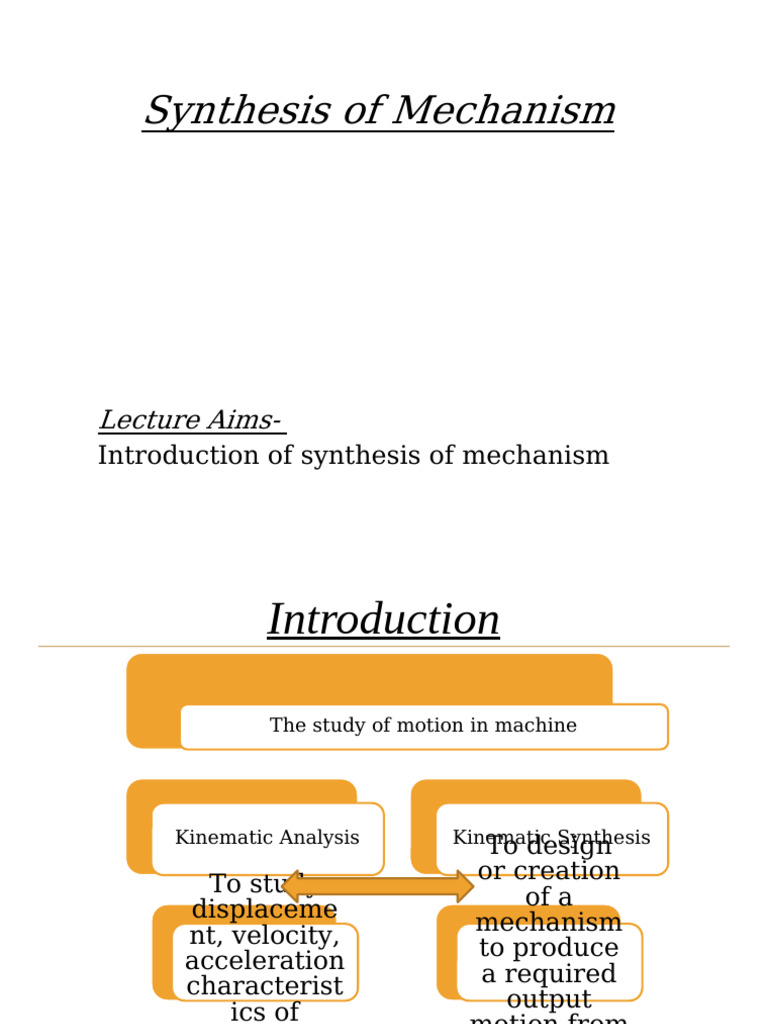 Kinematic Mechanism Synthesis Guide | PDF | Mechanical Engineering ...