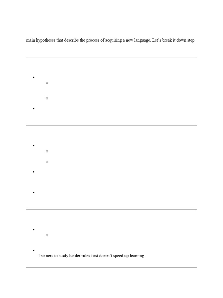 The Monitor Model Is A Theory of Second | PDF | Second Language | Fluency