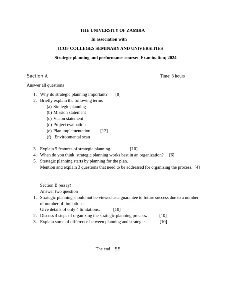 Strategic exam 2024 | PDF Strategic exam 2024 | PDF