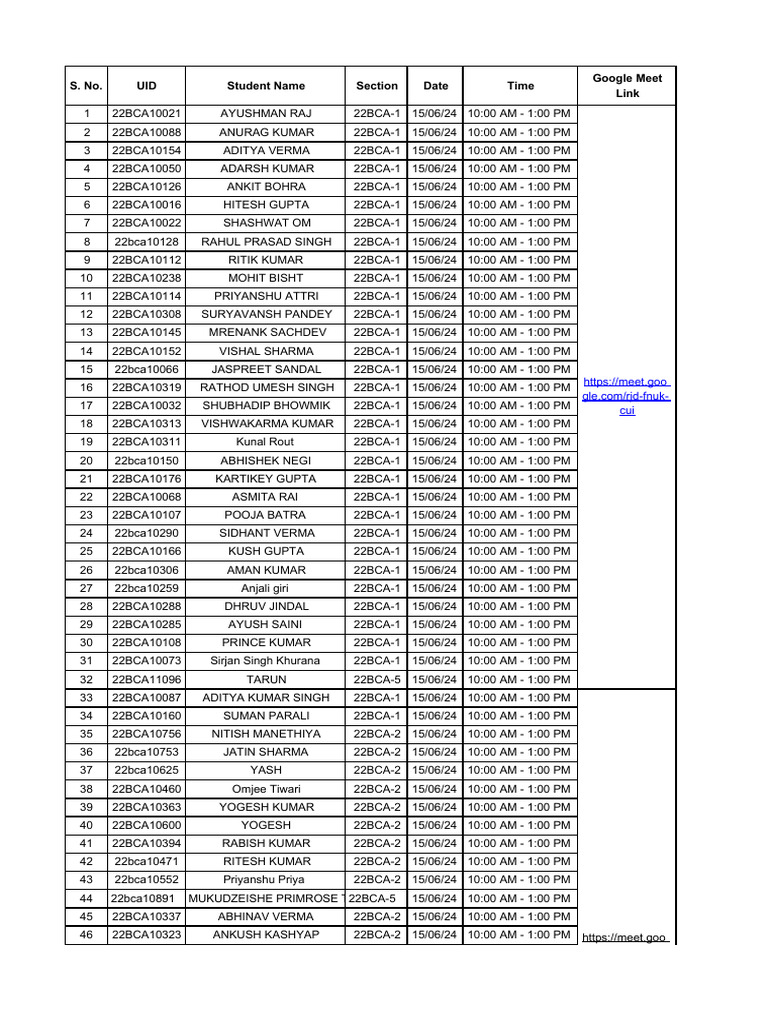 Updated Summer Training Schedule | PDF