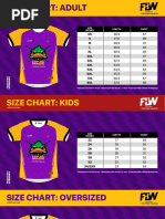 Sublimation Size Chart | PDF | Clothing | Fashion