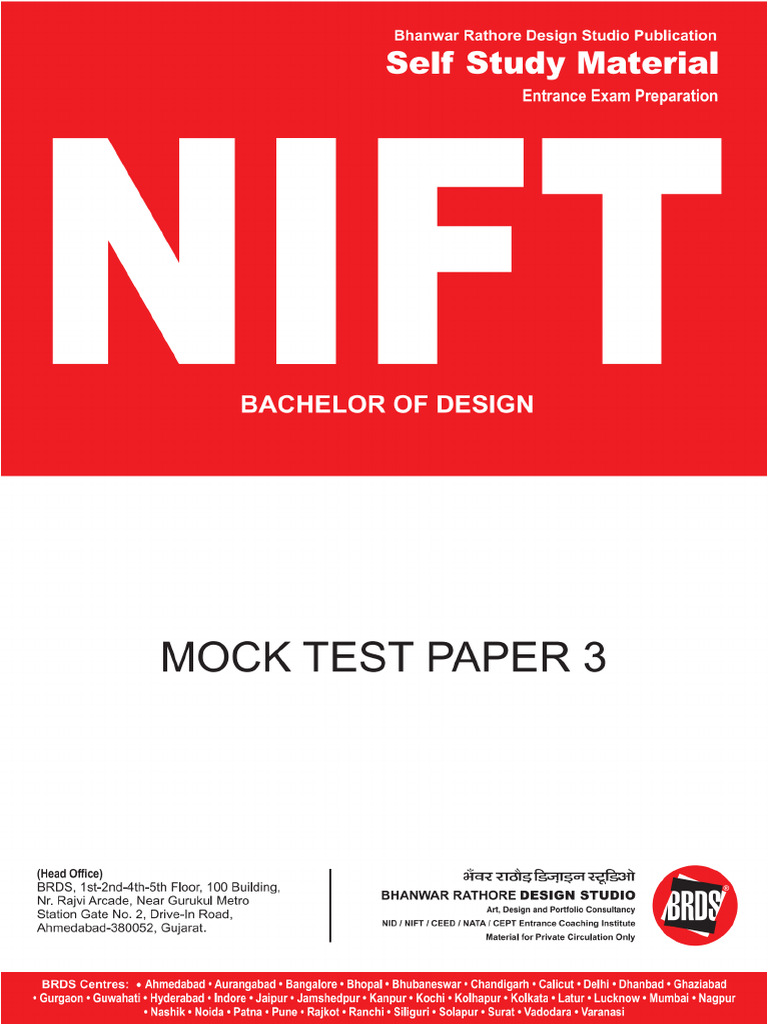 NIFT Mock Paper 3. | PDF