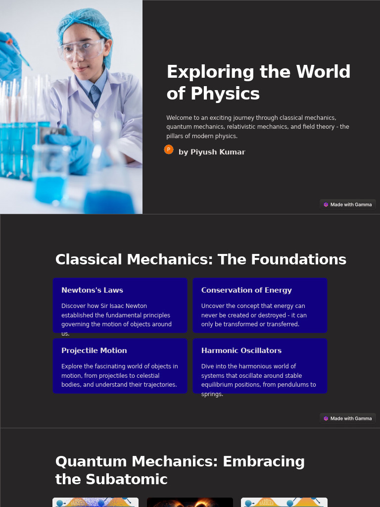 Exploring The World of Physics | PDF | Mechanics | Physics