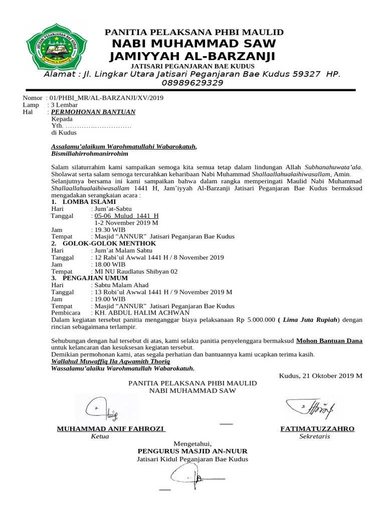 Proposal Maulid | PDF