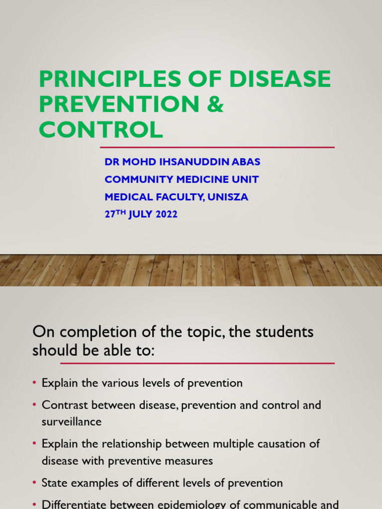 Disease Prevention and Control Principles | PDF | Preventive Healthcare ...