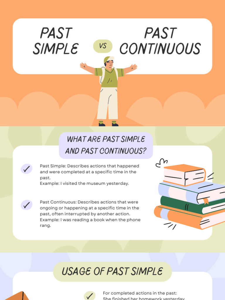 Past Simple Vs Past Continuous | PDF | Grammatical Tense | Language ...