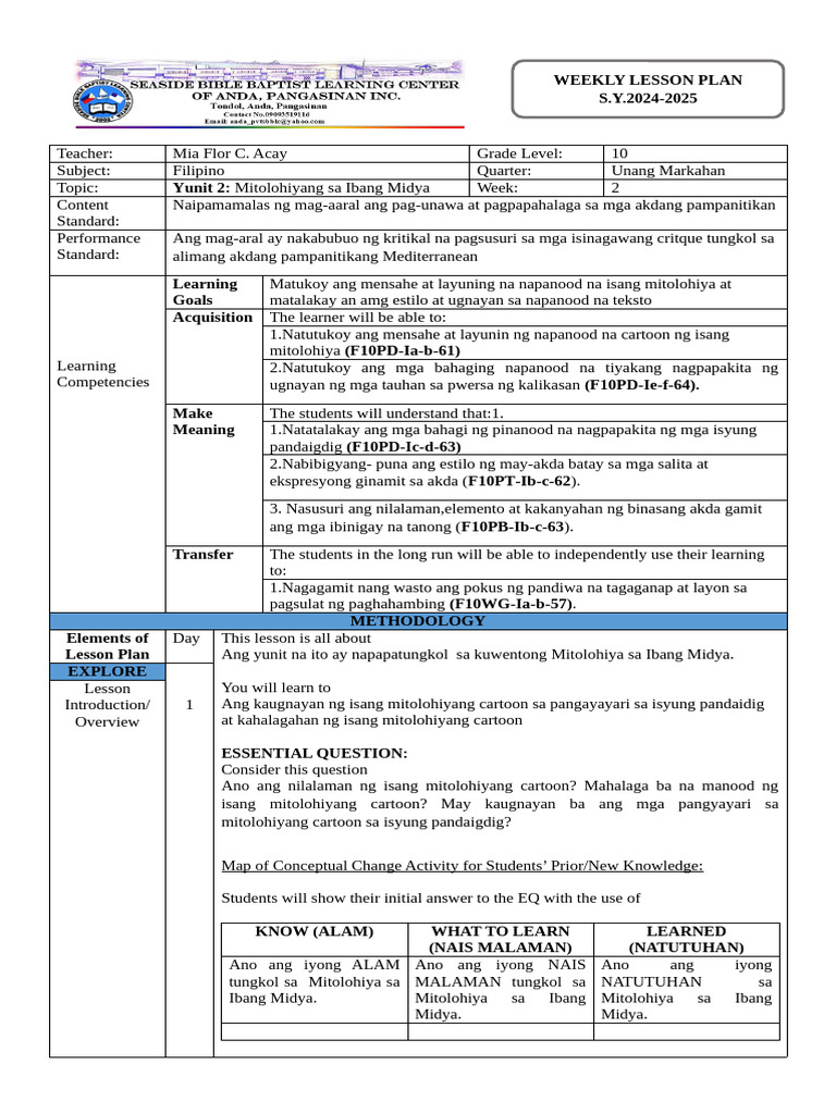 2 Weekly LP G10 - Fil | PDF