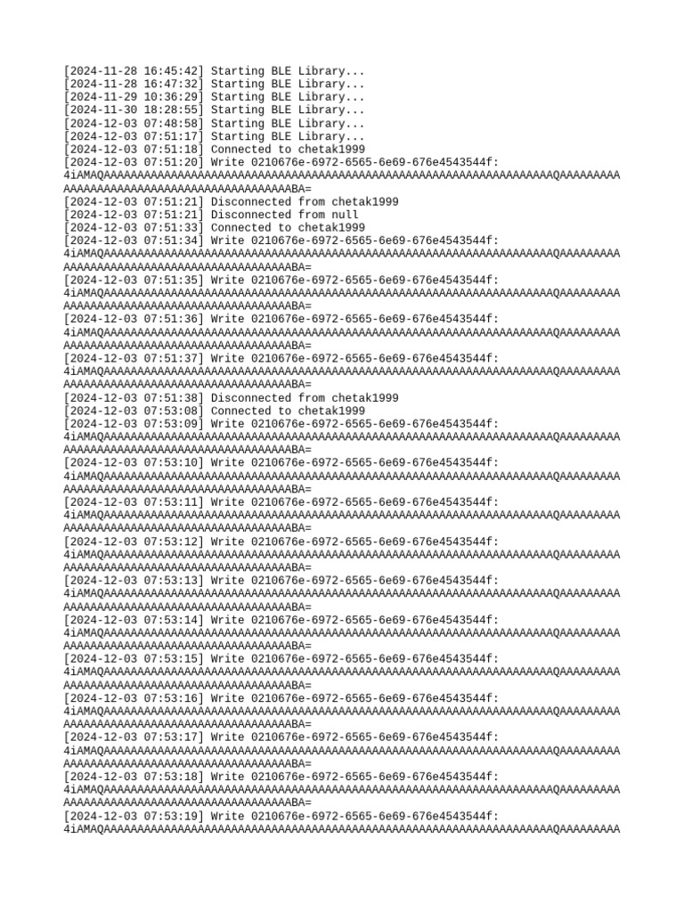 BLE Library Connection Logs | PDF