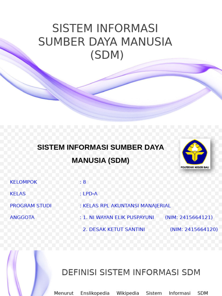 Sistem Informasi Sumber Daya Manusia | PDF